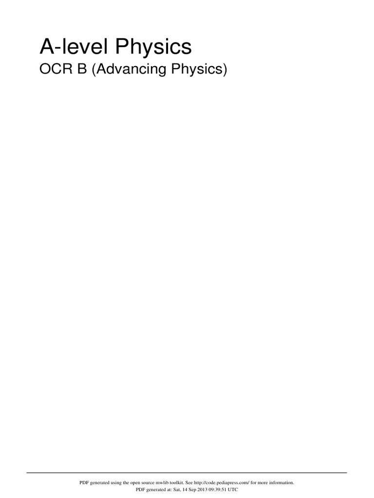 A Level Physics | PDF | Lens (Optics) | Electrical Resistance And ...