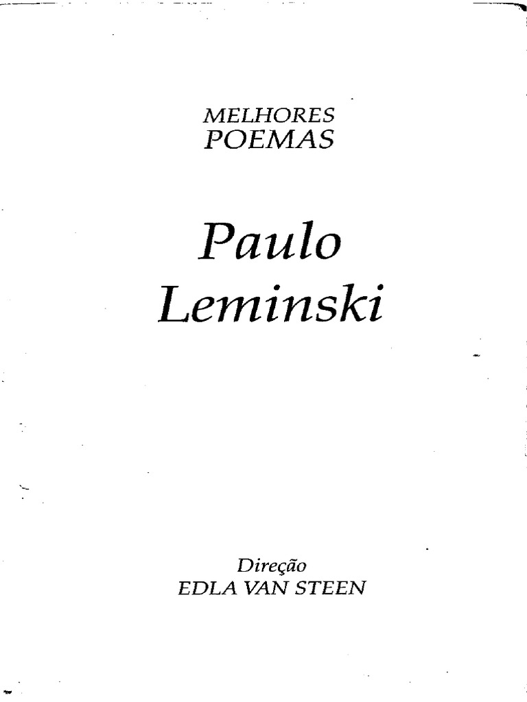 LEMINSKI, Paulo. Melhores Poemas | PDF