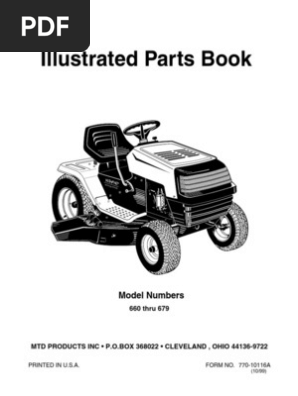 MTD Model 660 679 Illustrated Parts Book PDF Axle Wheel