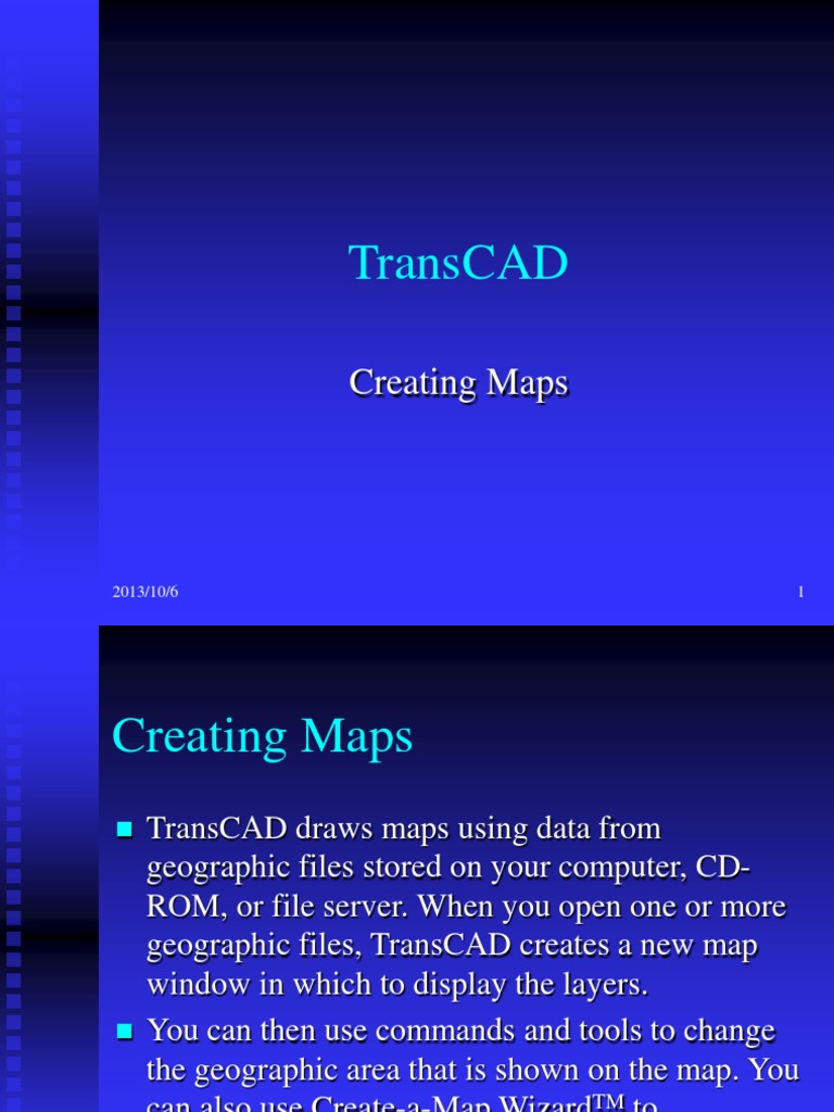 Trans Cad Creating Maps | PDF | Map | Computer File