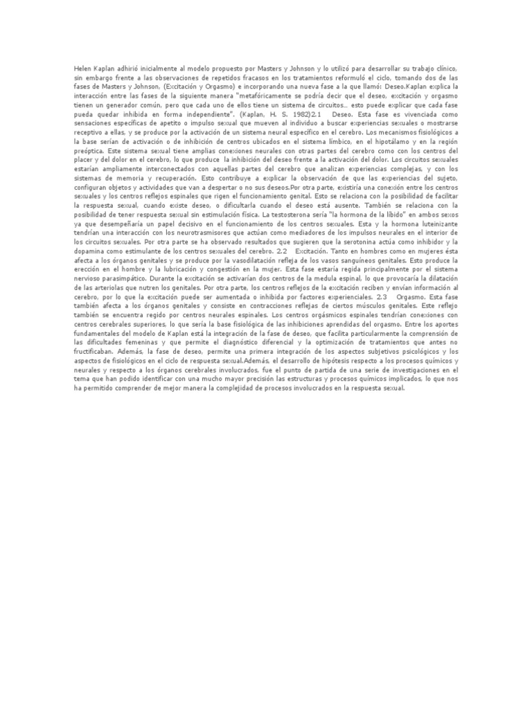 Helen Kaplan. Modelo | PDF | Orgasmo | Cerebro