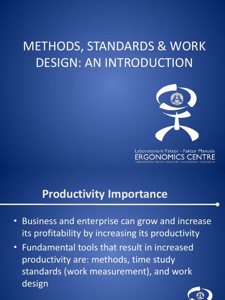 Methods, Standards & Work Design: An Introduction | PDF | Employment ...