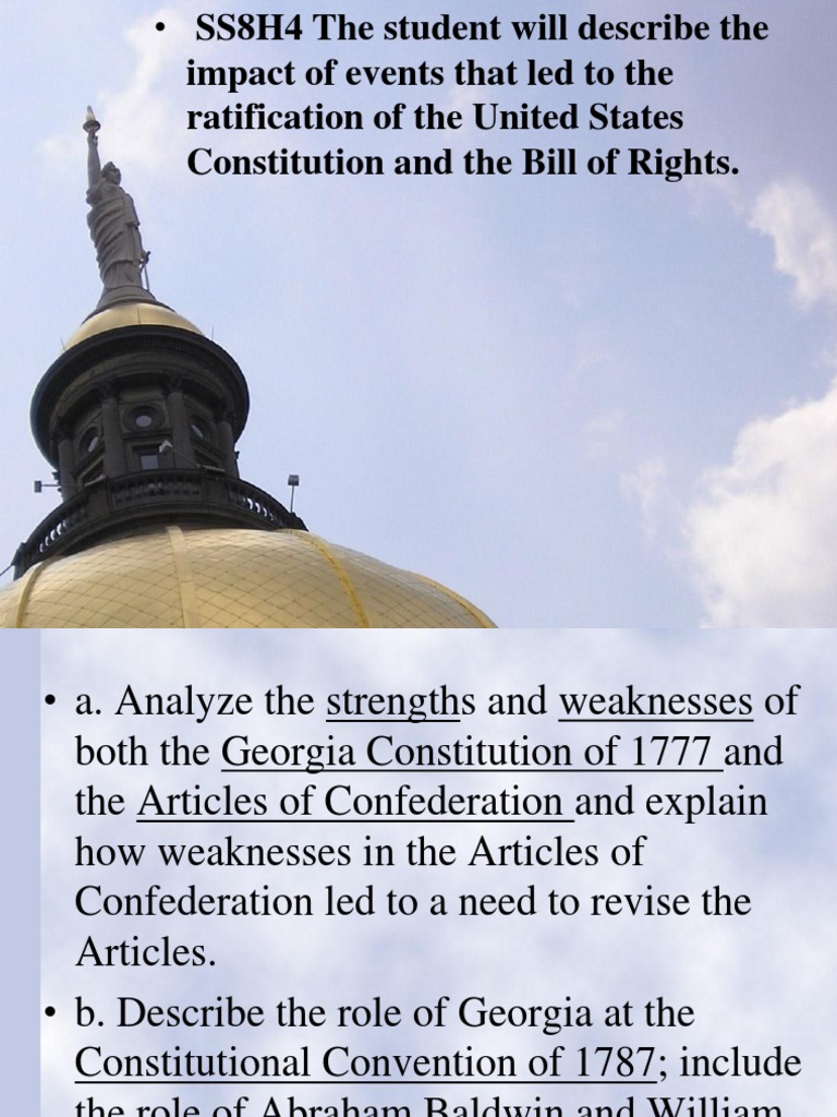 Georgia's Role in U.S. Constitution | PDF | United States Constitution ...