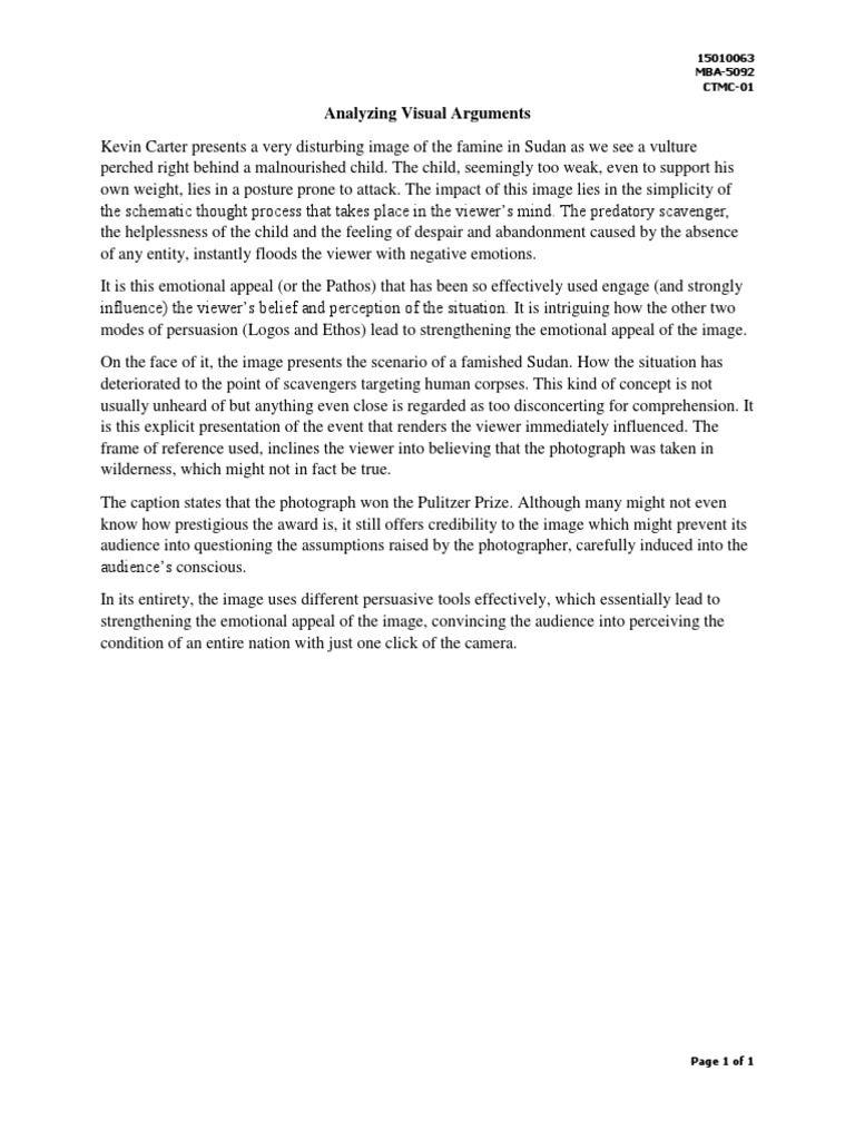 Analyzing Visual Arguments Pdf Self Improvement