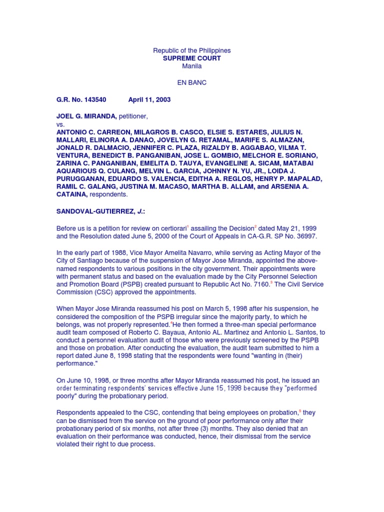 24.8B-24 Miranda v. Carreon, G.R. No. 143540, April 11, 2003 | PDF ...