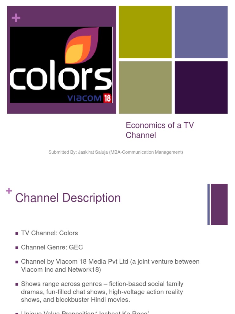 Economics of A TV Channel:Colors | PDF | Entertainment | Television
