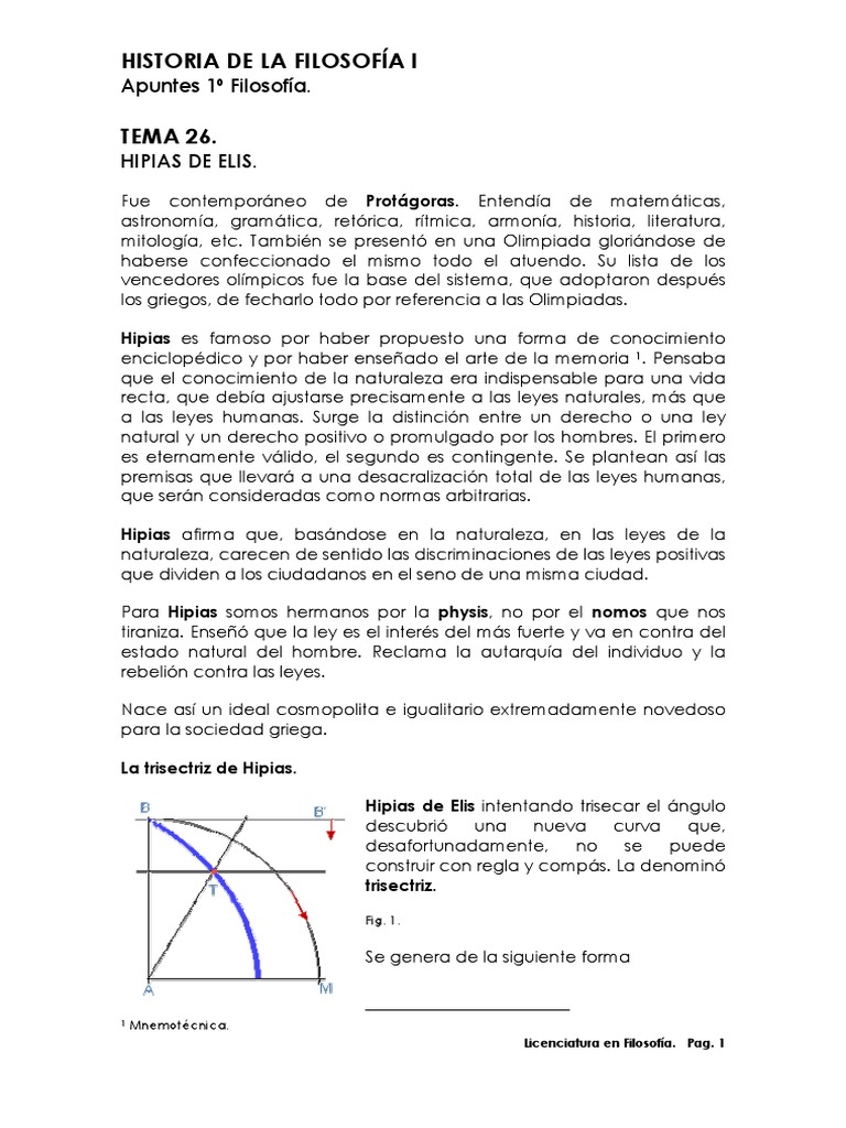 Hipias de Elis | Ley estatutaria | Ciencia (General)