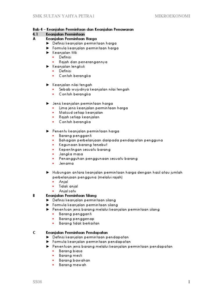 Bab 4 Keanjalan Permintaan Dan Keanjalan Penawaran | PDF