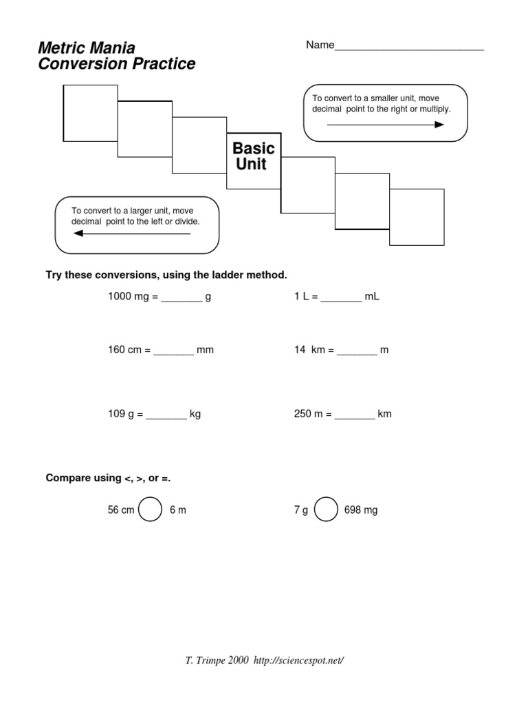 Metric Mania Ws | PDF