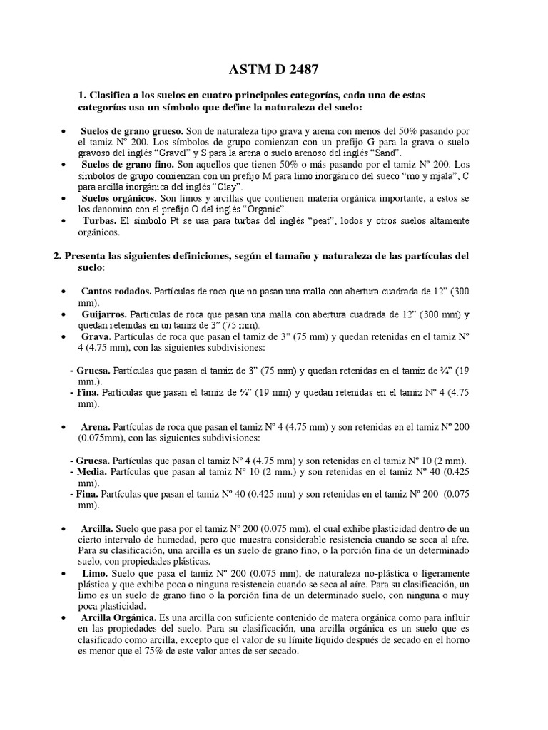 Astm D2487 | PDF