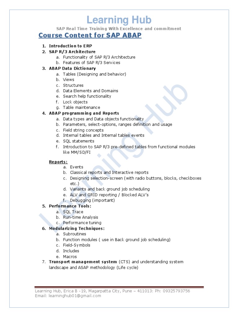 ABAP | PDF | Areas Of Computer Science | Information Technology