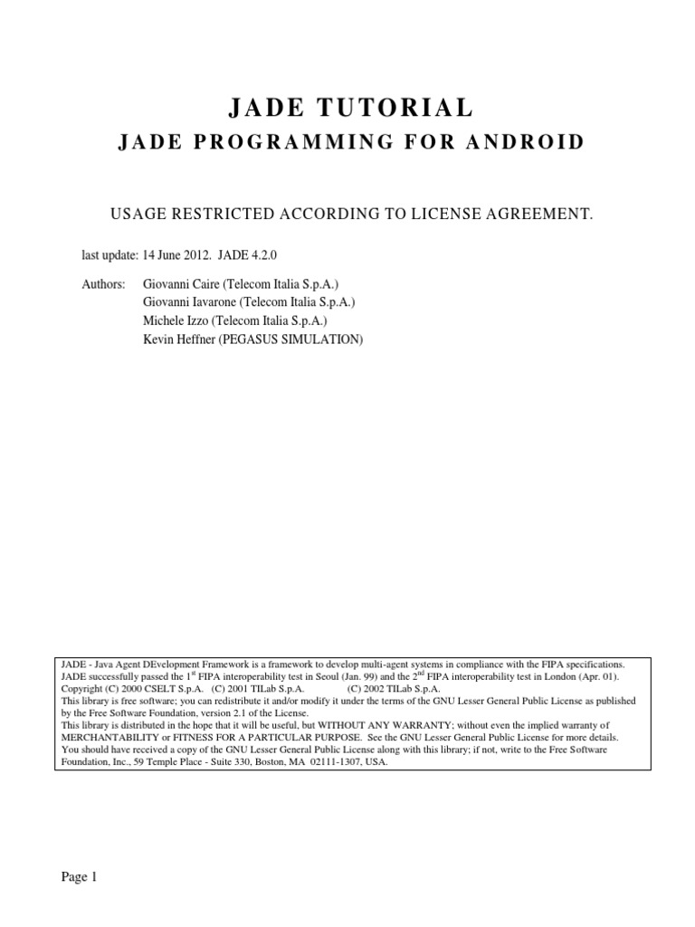 Jade Programming Tutorial | PDF | Eclipse (Software) | Java (Programming Language)