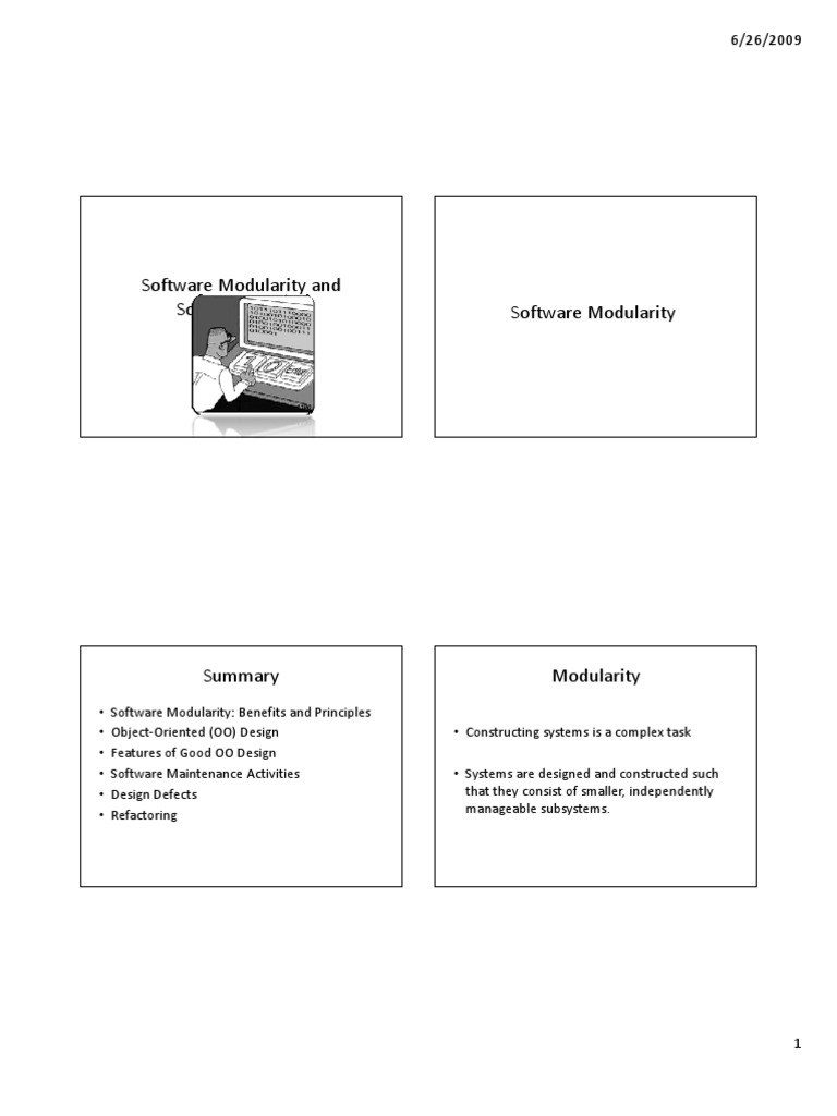 Software Modularity and Design - 1 | PDF | Modular Programming | Class ...
