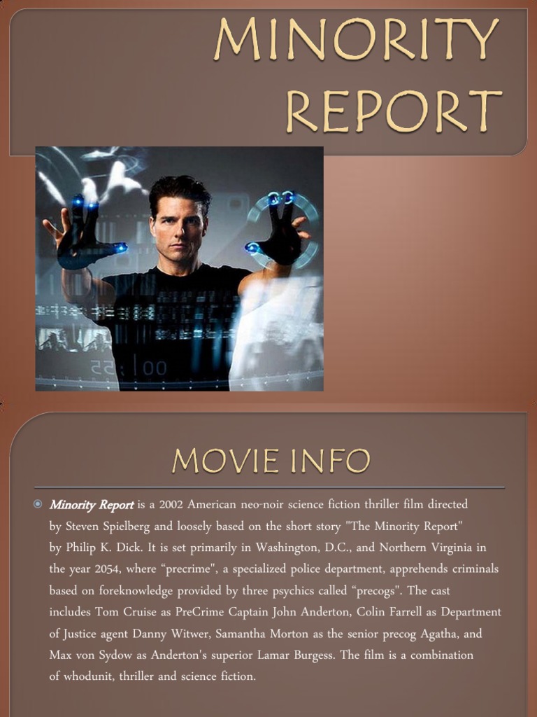 Themes in Minority Report Film | PDF | Science | Philosophical Science