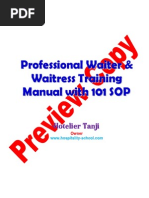 Waiter Training Plan V1.1 | PDF | Coffee | Waiting Staff