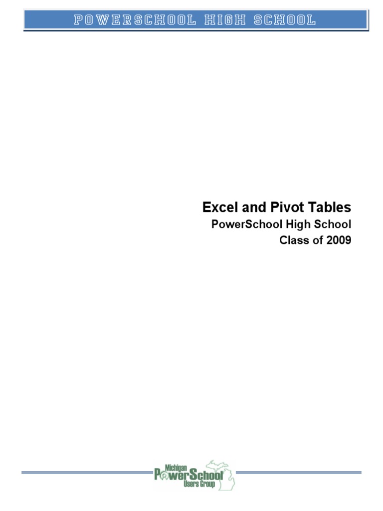 Excel and Pivot Tables | PDF | Data Management | Computer Data