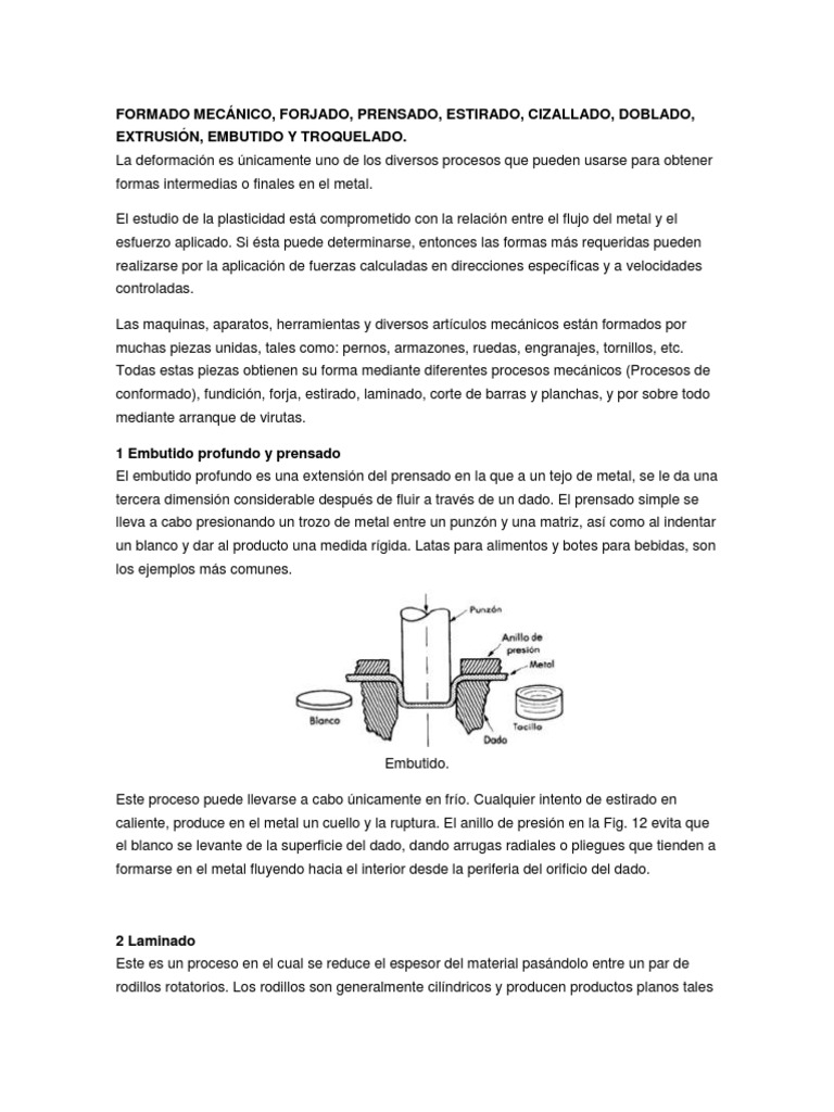 Formado Mecánico | PDF