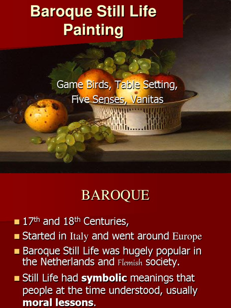 Baroque Still Life Painting Compress Web | PDF | Still Life | Visual Arts