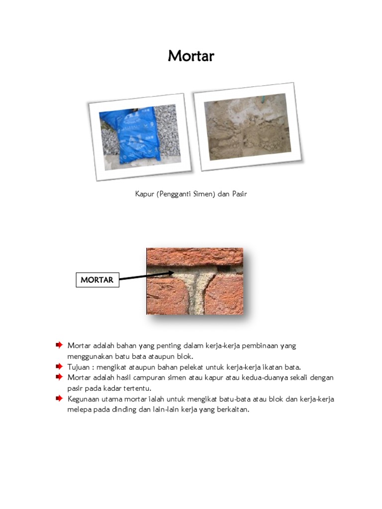 Jenis Jenis Mortar | PDF