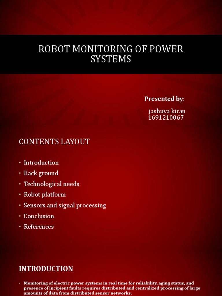 Robot Monitoring for Power Systems | PDF | Insulator (Electricity ...