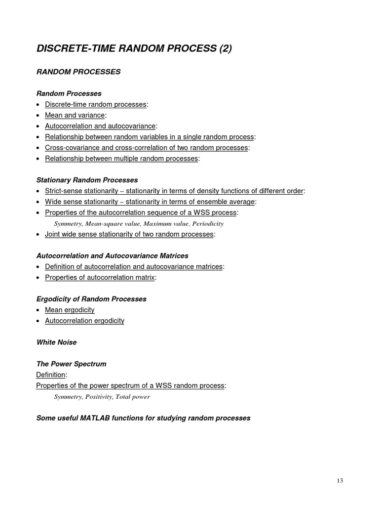 Lecture Note Ch3 I | PDF | Stationary Process | Autocorrelation