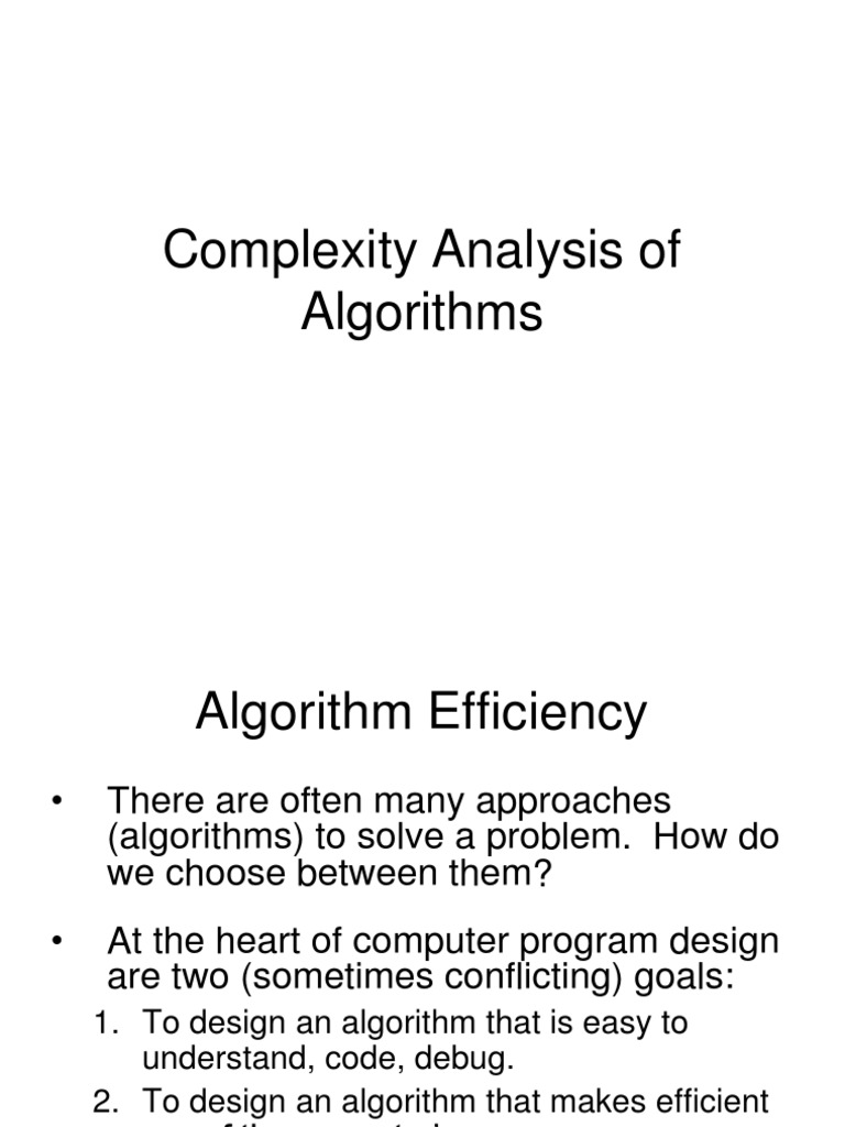 Complexity Analysis Of Algorithms Pdf Computational Complexity Theory Time Complexity 9308