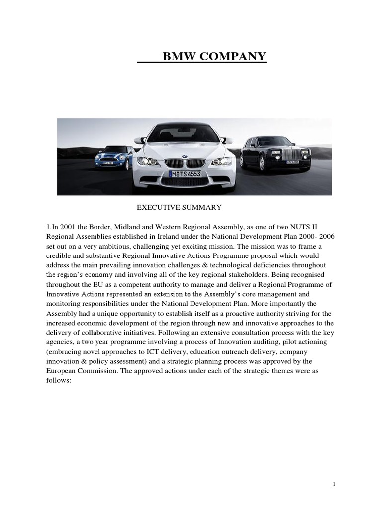 Strategic Management On BMW | PDF | Bmw | Volkswagen Group
