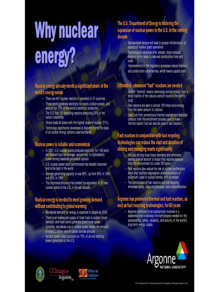 Why Nuclear Energy | PDF | Nuclear Power | Nuclear Reactor