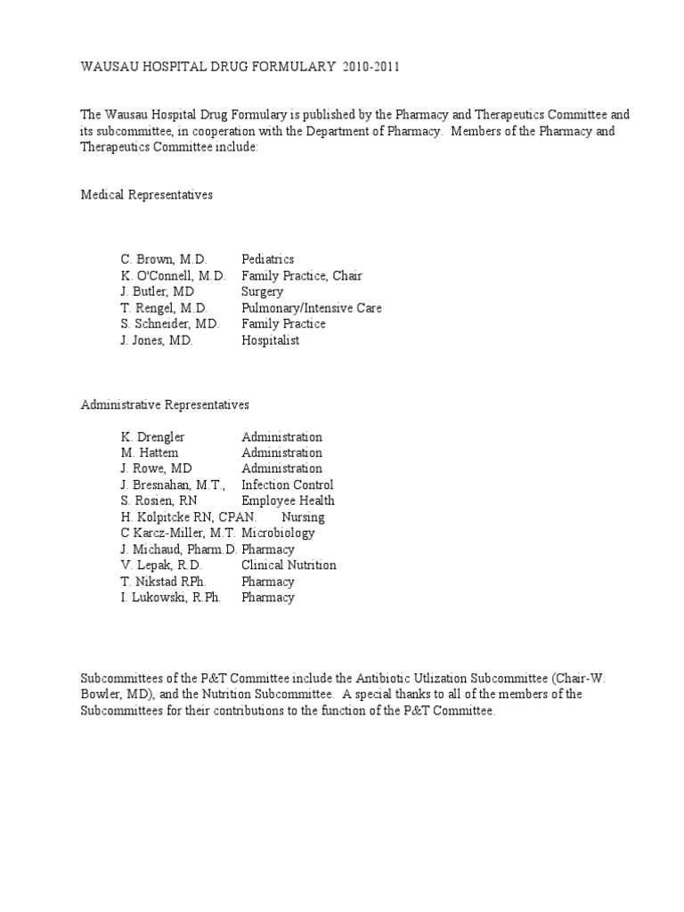 Formulary | PDF | Pharmacy | Pharmaceutical Drug