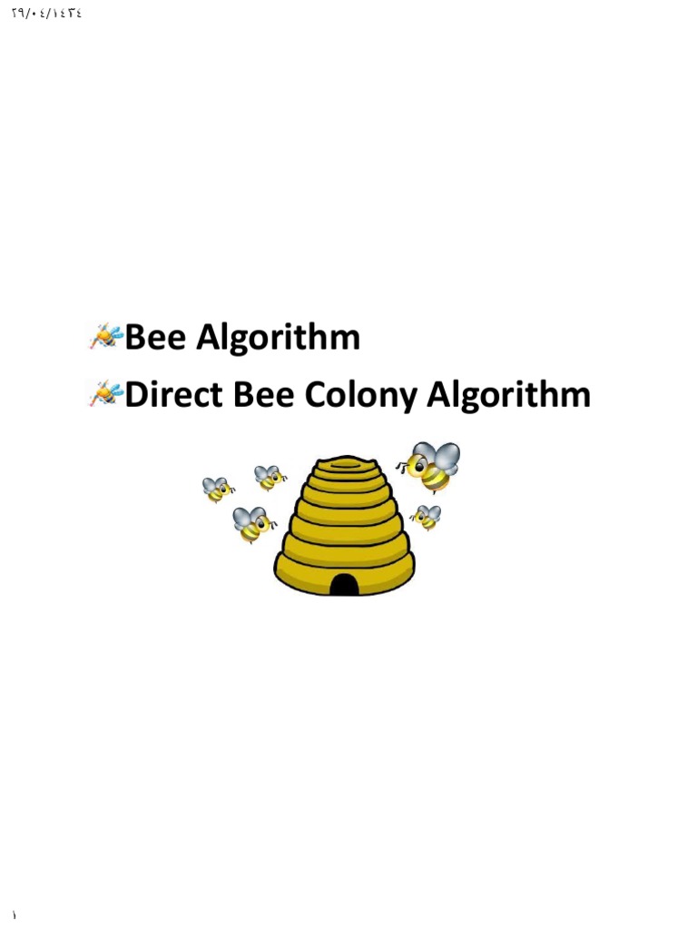 Bee Algorithm | PDF | Applied Mathematics | Algorithms
