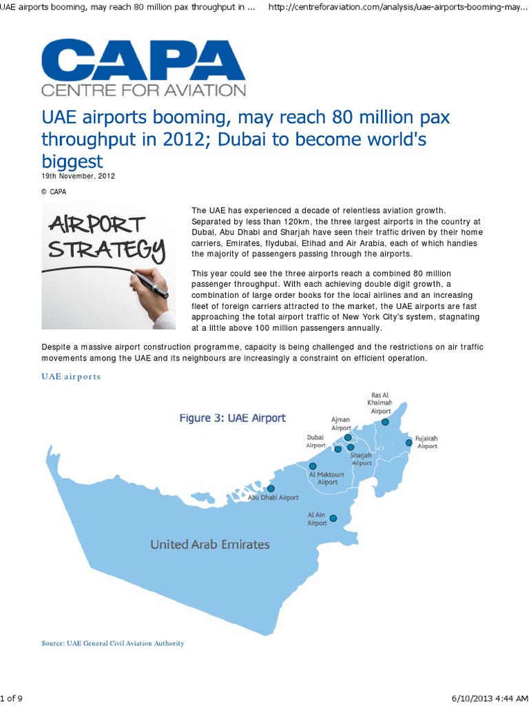 UAE Airports Booming, May Reach 80 Million Pax Throughput in 2012 Dubai ...