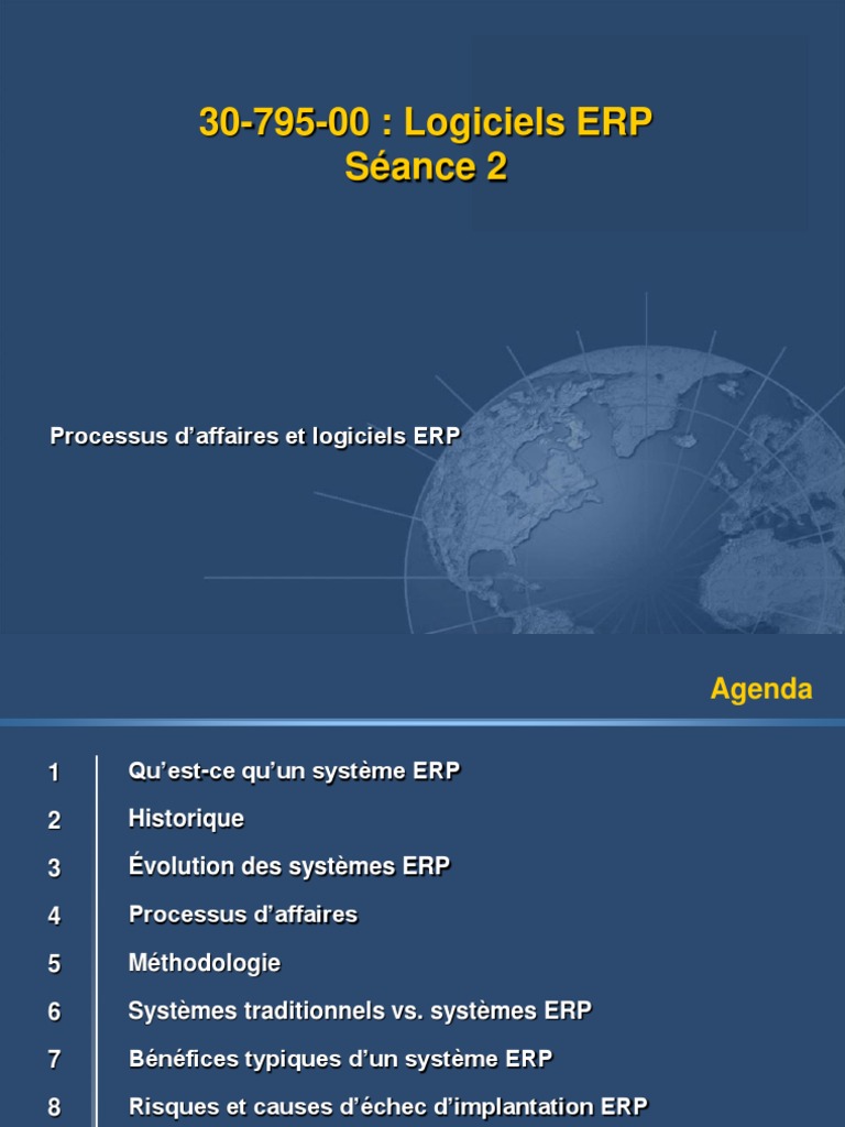 System Erp | Progiciel de gestion intégré | Processus d'affaires