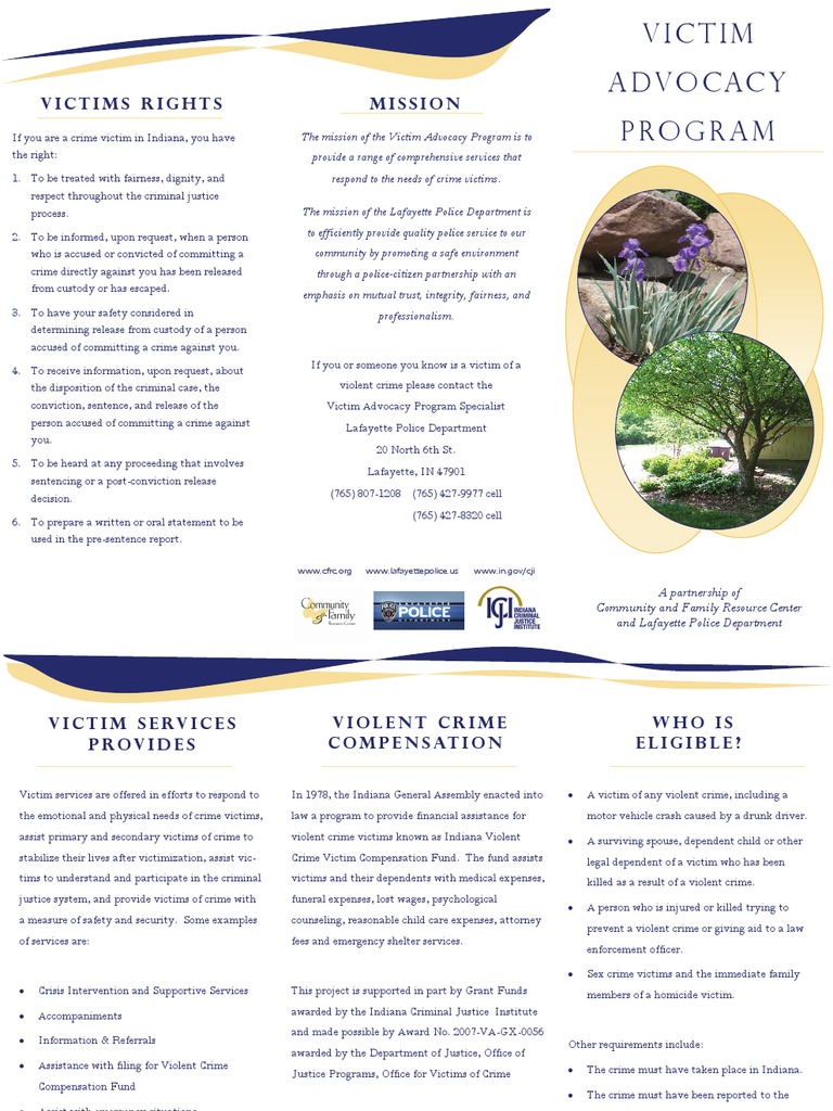 VOCA Brochure | PDF | Victimology | Crime & Violence