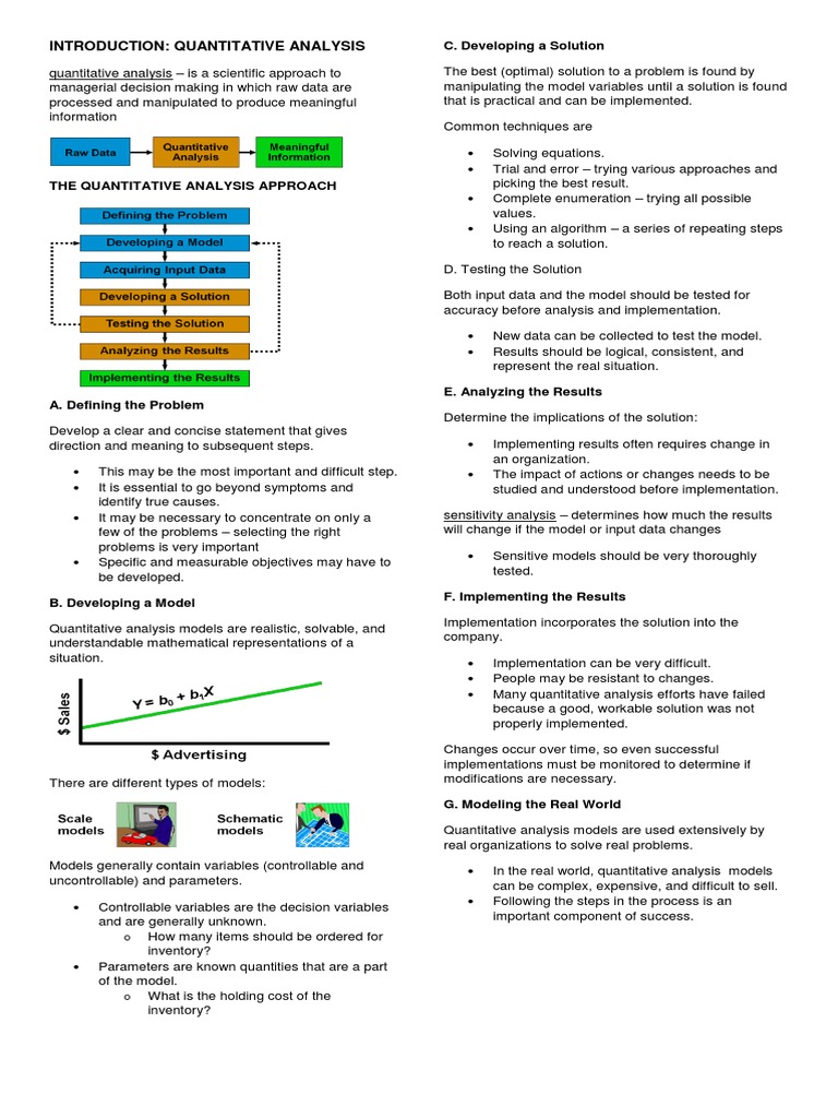 Quantitative Analysis in Management | PDF | Statistics | Conceptual Model