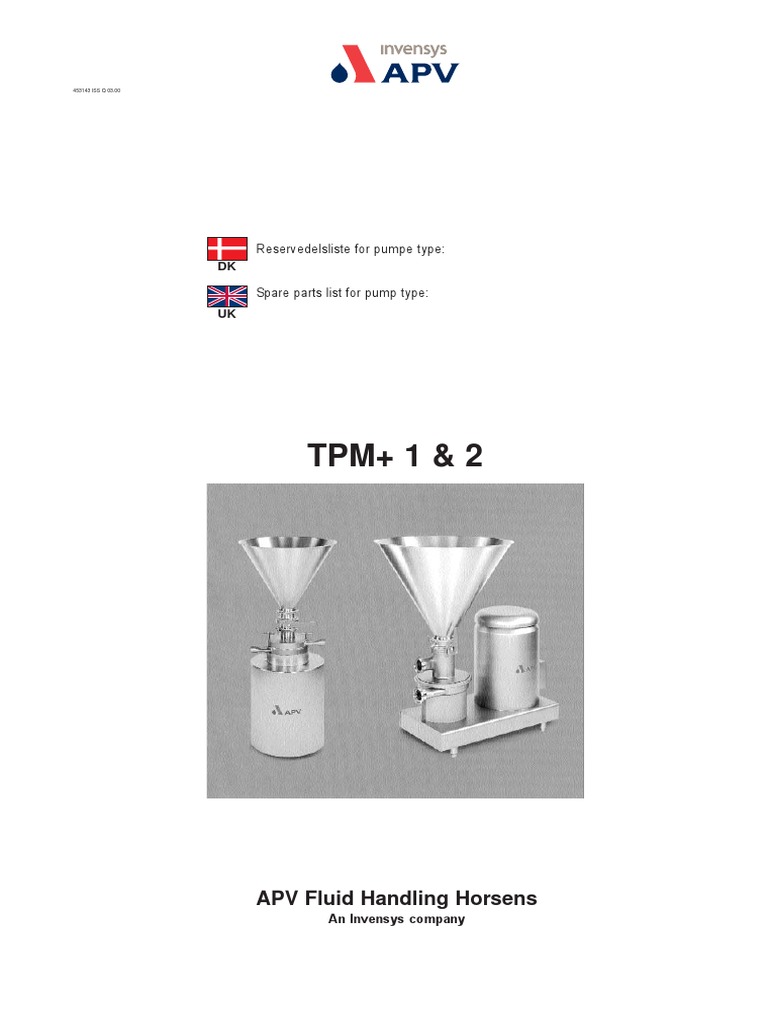 APV TPM (Powder Mixer) | PDF