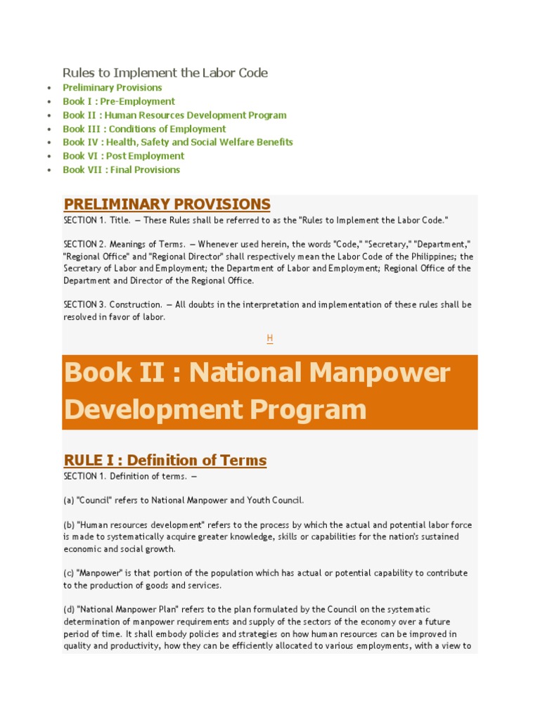 Rules To Implement The Labor Code | PDF | Apprenticeship | Vocational ...
