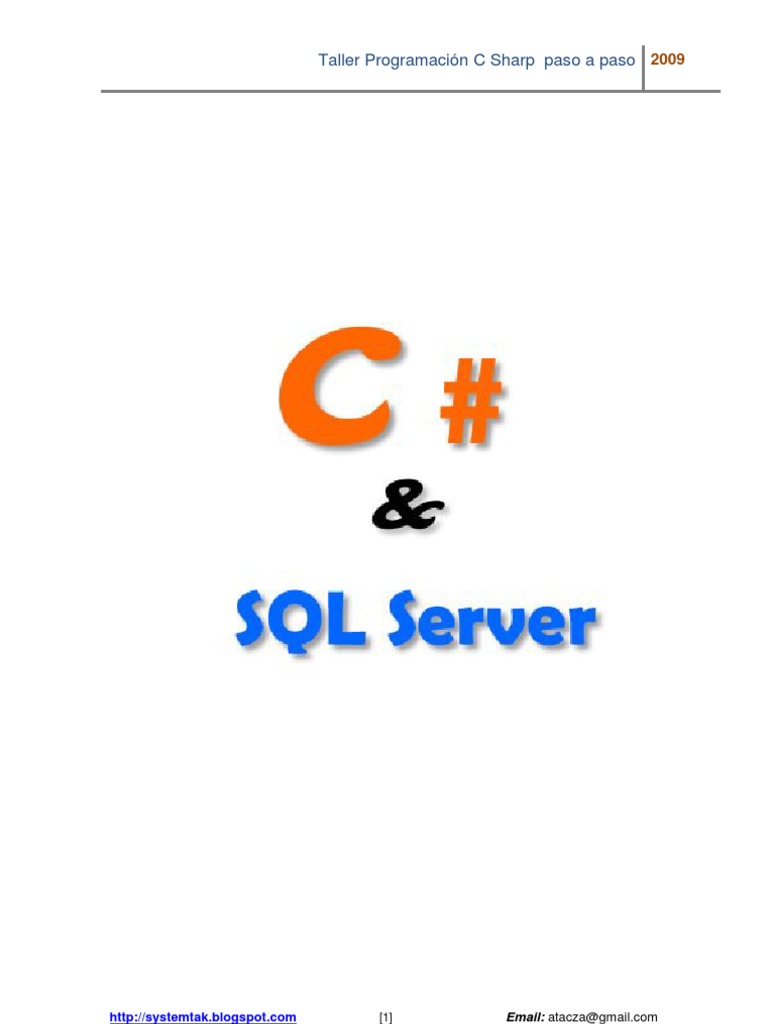 Manual de C Sharp Con SQL Server 2005 Paso A Paso | PDF | Servidor SQL ...