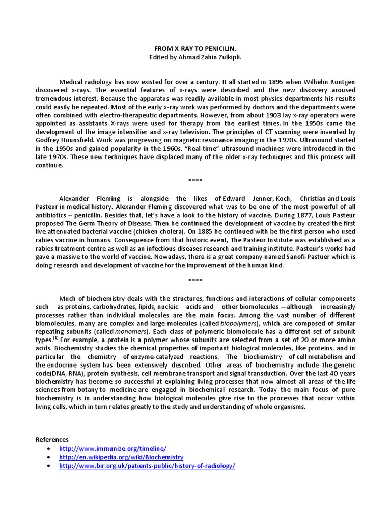 FROM X-RAY TO PENICILIN: THE EXPLOSION OF MEDICAL KNOWLEDGE AND ...