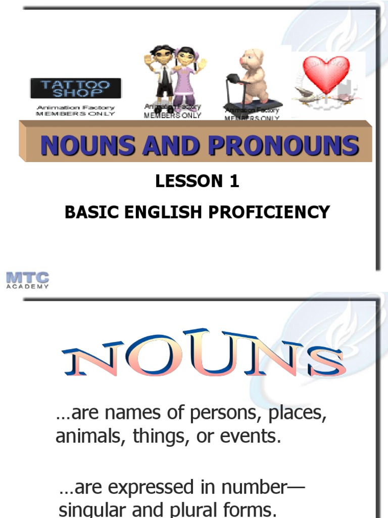 1 Nouns and Pronouns | PDF | Noun | Grammatical Number