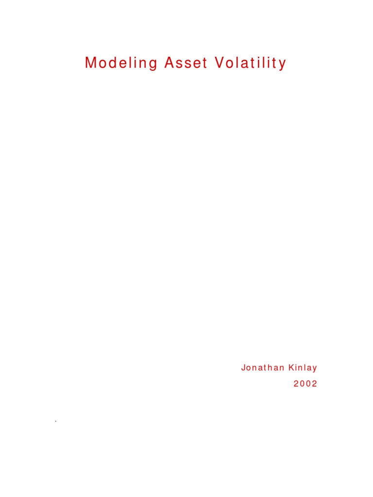 Asset and Equity Volatilities | PDF | Volatility (Finance) | Estimator