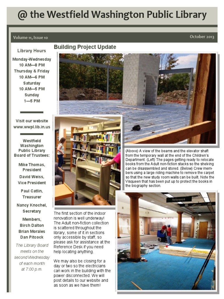 @ The Westfield Washington Public Library: Building Project Update ...