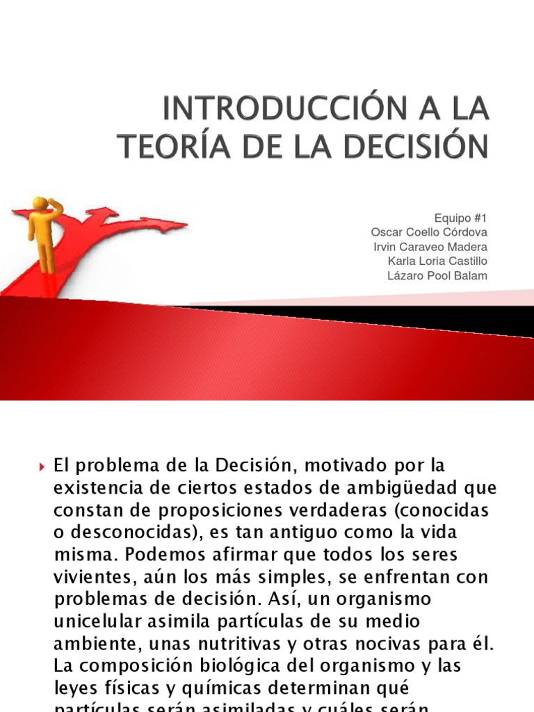 Introducción A La Teoría de La Decisión | PDF | Toma de decisiones ...