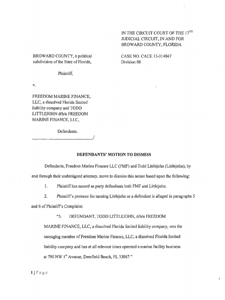 Defendants' Motion To Dismiss: LJP 1Gc | PDF | Wisconsin Circuit Courts ...