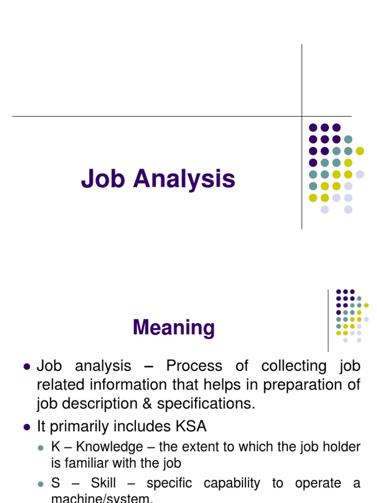 3 Job Analysis | PDF | Competence (Human Resources) | Employment