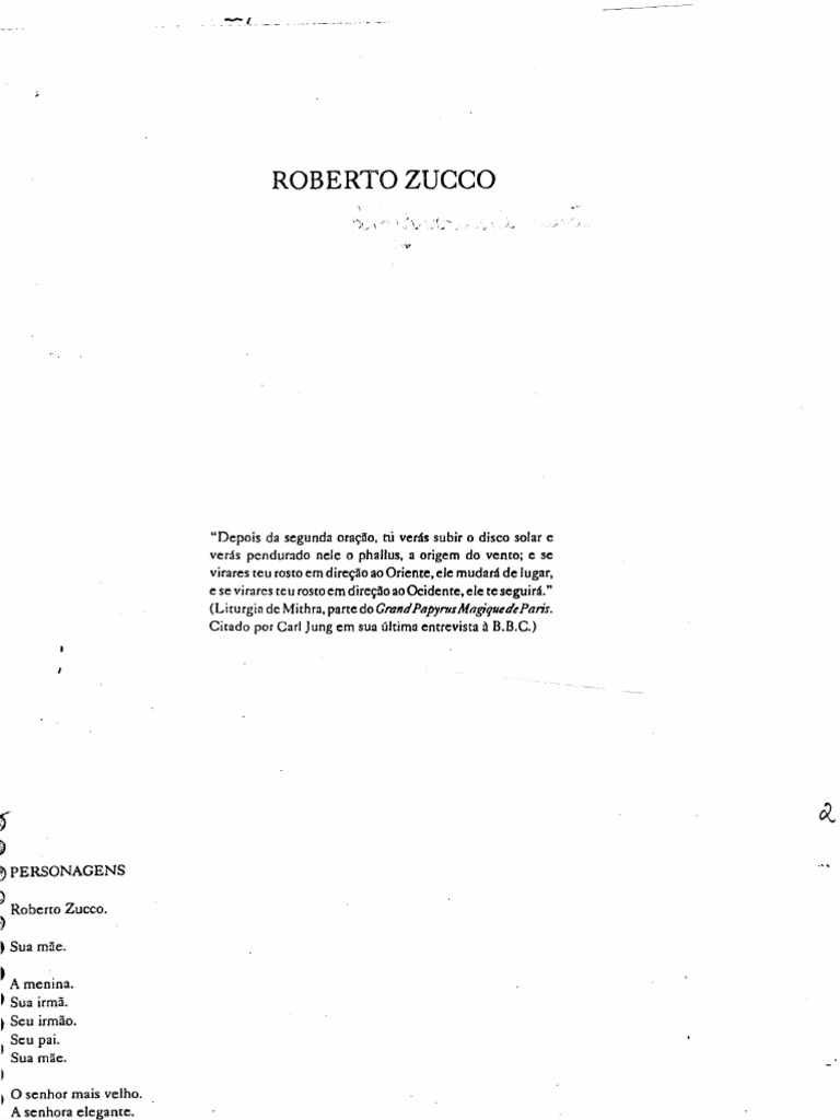 Roberto Zucco (Bernard-Marie Koltès) | PDF | Roupas | Natureza
