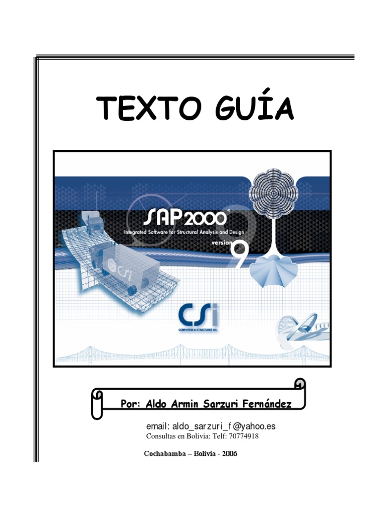 Texto Guia Sap2000 | PDF | Ventana (informática) | Braguero