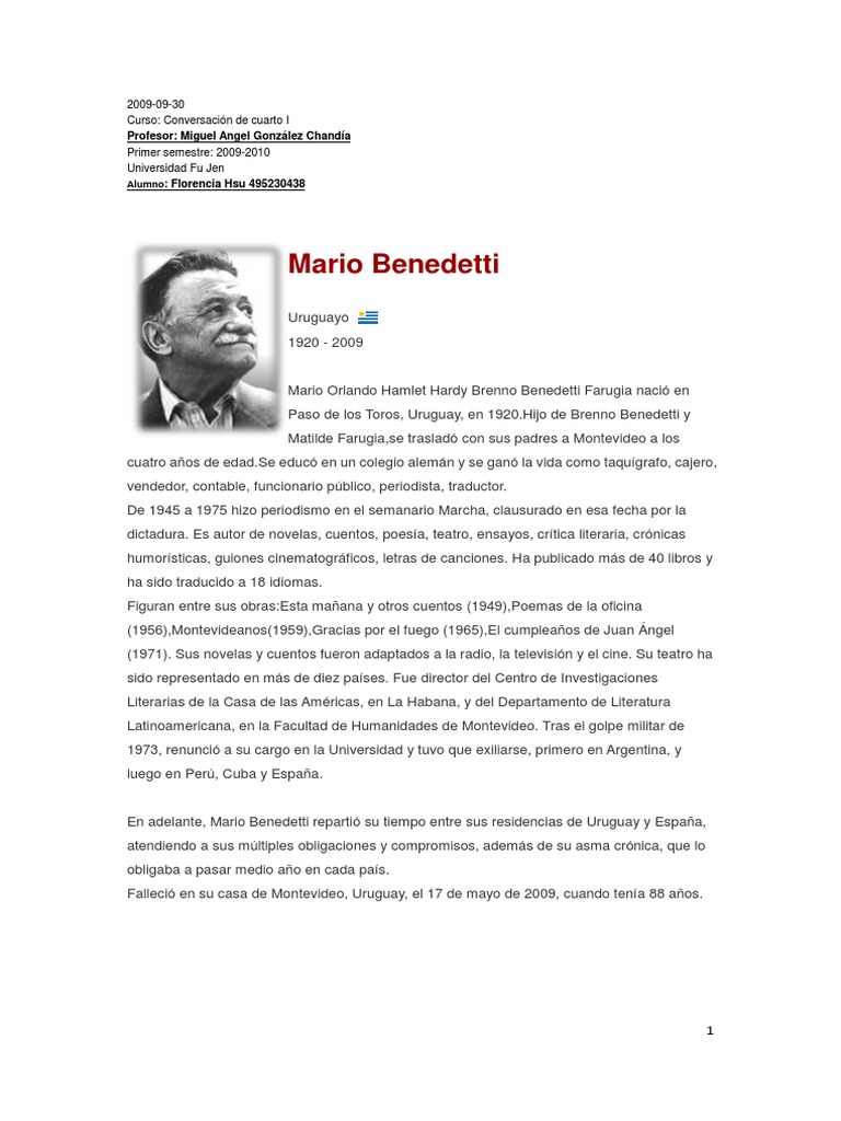 Mario Benedetti-El Otro Yo | PDF | Science | Ciencia filosófica