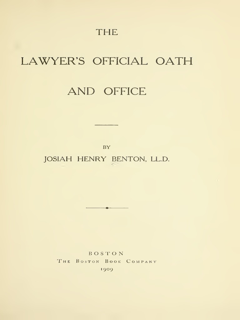 Lawyer's Oath and Official Duties | PDF | Oath Of Office | Lawyer