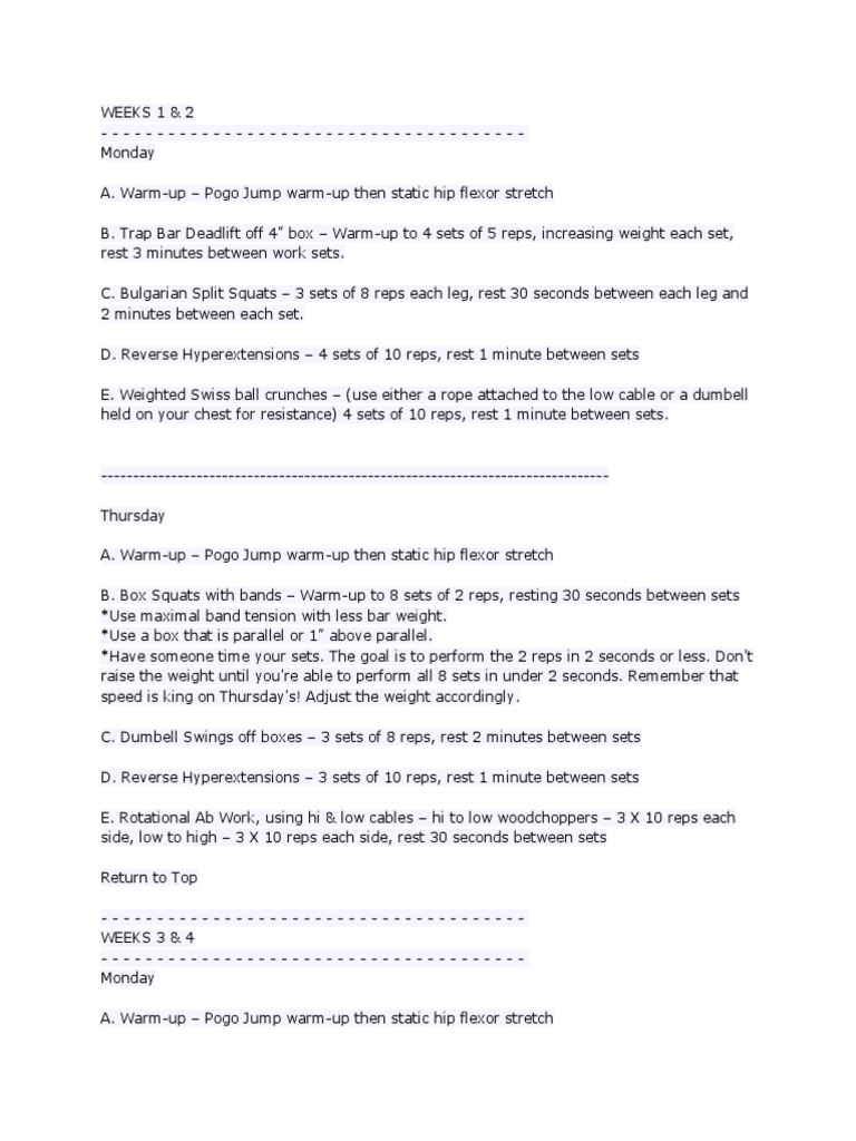 DeFranco Vertical Jump Program | PDF | Anatomical Terms Of Motion ...