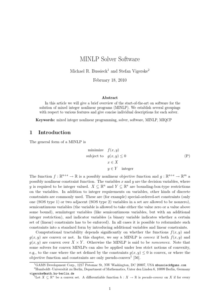 Semicontinuous Variables In Gams Minimo Tecnico Generatori Pdf Pdf Linear Programming 